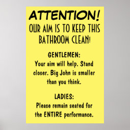 Clean Bathroom. Poster | Zazzle