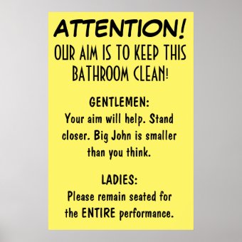 Clean Bathroom. Poster | Zazzle