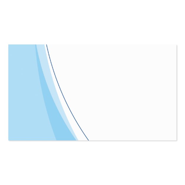 Clean Blue and White Swoosh Layout business card