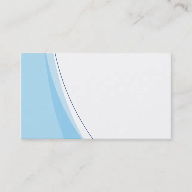 Clean Blue and White Swoosh Layout business card | Zazzle