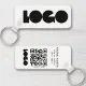 Clean Business Logo & QR Code, Company Horizontal Keychain | Zazzle