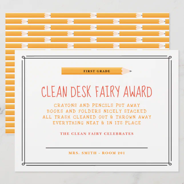 Clean Desk Fairy Award Invitation | Zazzle