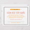 Clean Desk Fairy Award Invitation | Zazzle