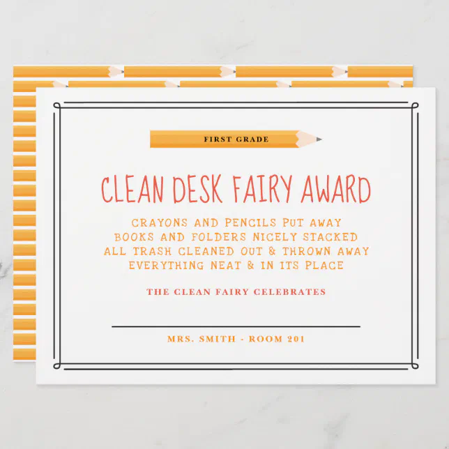 Clean Desk Fairy Award Invitation | Zazzle