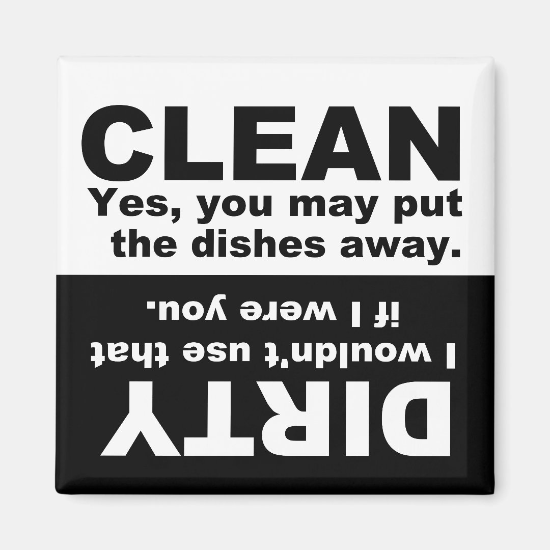 Clean Dirty Dishwasher magnet | Zazzle