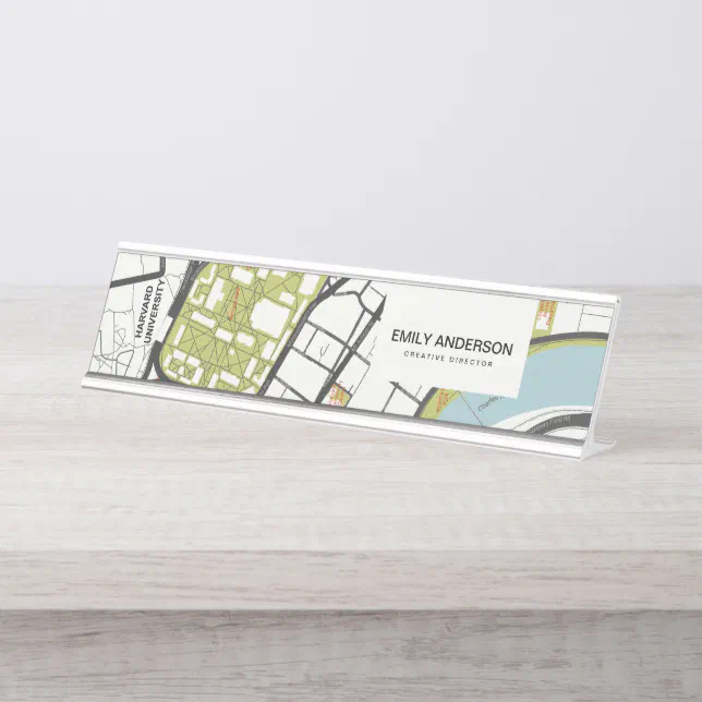 CLEAN HARVARD UNIVERSITY MASSACHUSETTS OUTLINE MAP DESK NAME PLATE | Zazzle