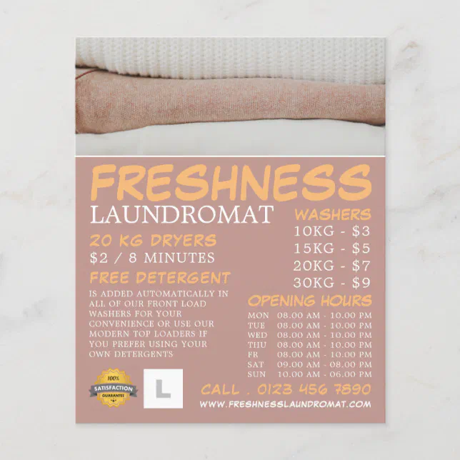 Clean Laundry, Laundromat, Cleaning Advertising Flyer | Zazzle