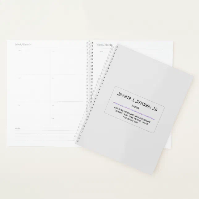 Clean & Minimal Lawyer Planner | Zazzle