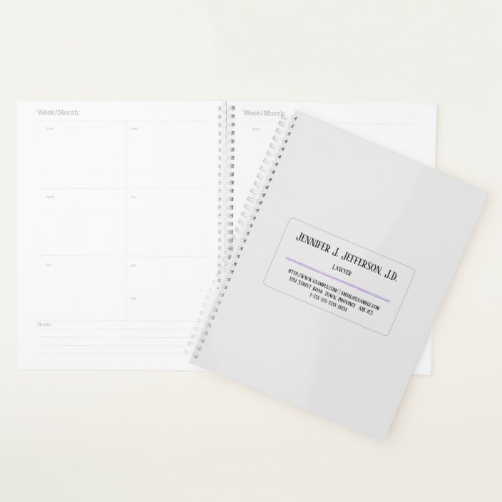 Clean & Minimal Lawyer Planner | Zazzle.com