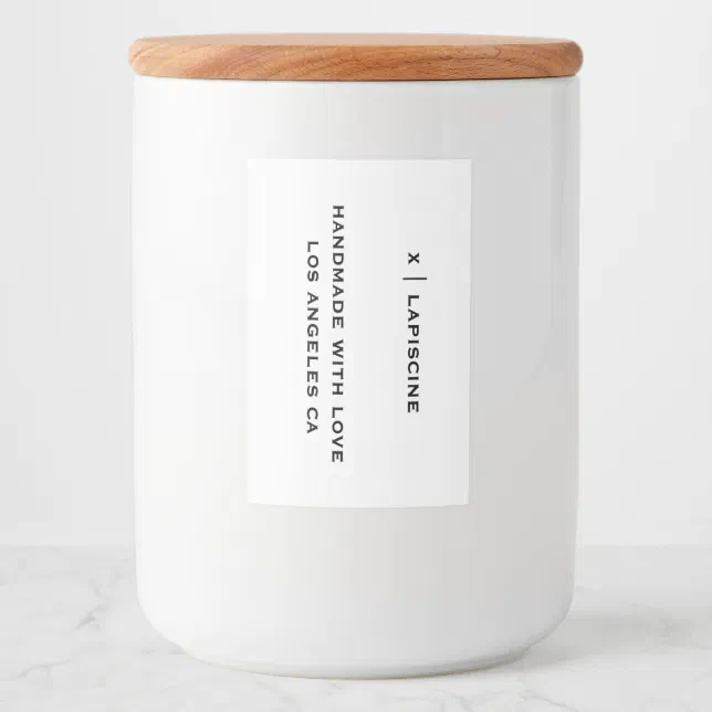 Clean minimalistic chic cool simple stunning candl food label | Zazzle
