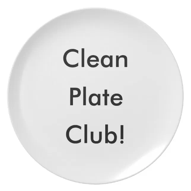 Clean plate club | Zazzle