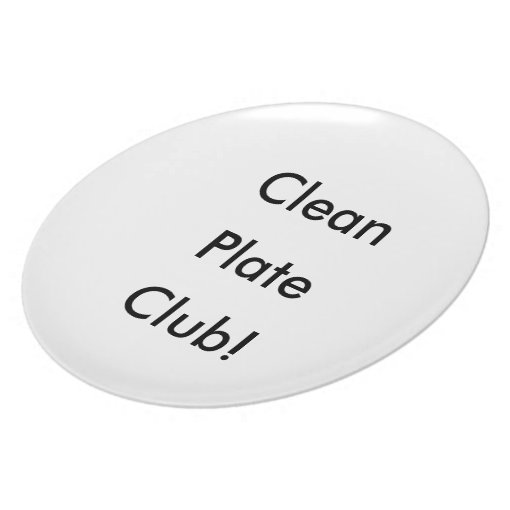 Clean plate club | Zazzle