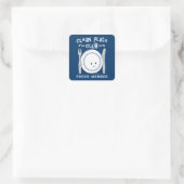 Clean Plate Club Square Sticker | Zazzle