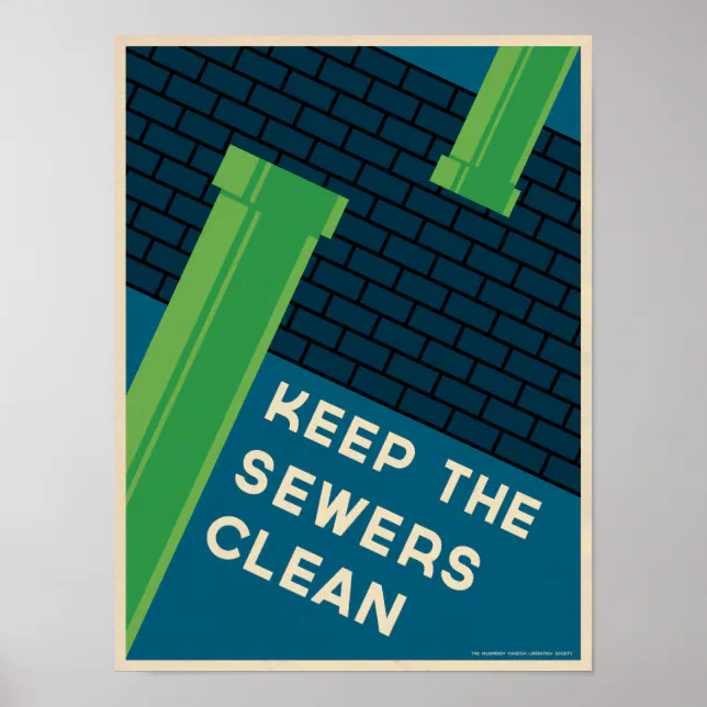 Clean Sewer Poster | Zazzle