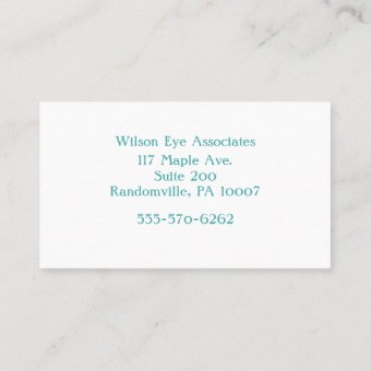 Clean & Simple Eye Doctor Appointment Card | Zazzle