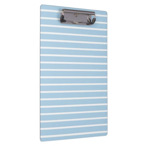 Clean Stripes Light Blue Clipboard | Zazzle