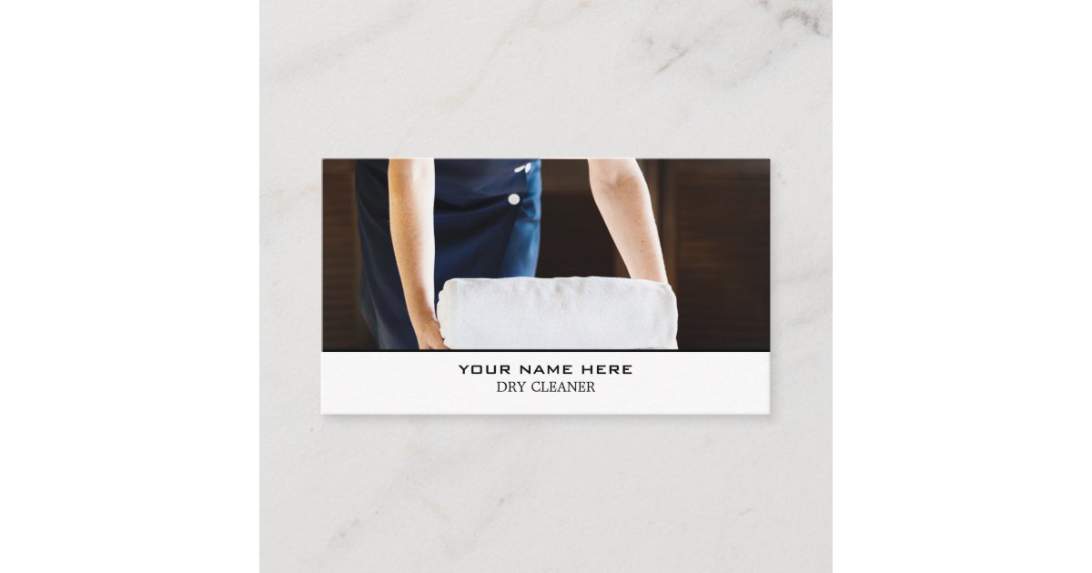 Clean Towels, Dry Cleaners, Cleaning Service Business Card | Zazzle
