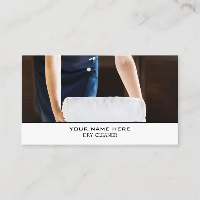 Clean Towels, Dry Cleaners, Cleaning Service Business Card | Zazzle