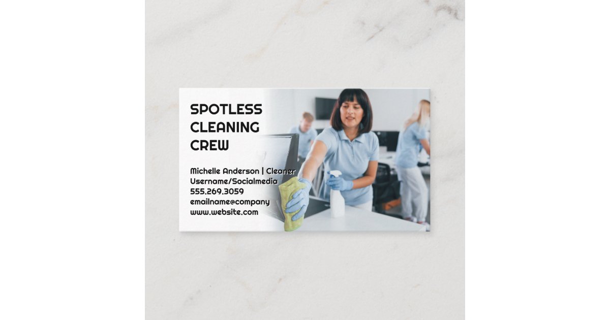 Cleaners Cleaning Office Supplies Business Card | Zazzle