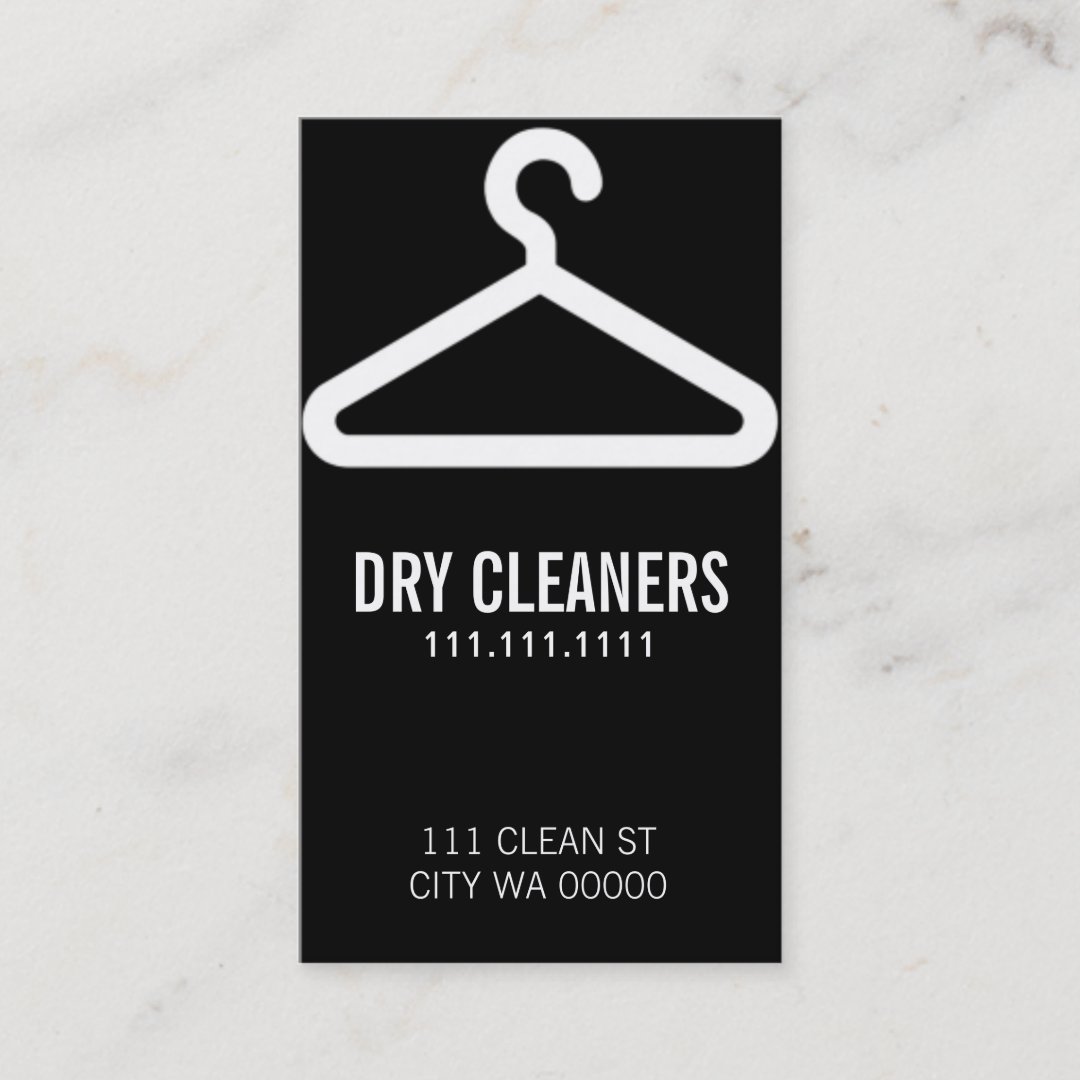Cleaners Dry Cleaning Business Card Template | Zazzle
