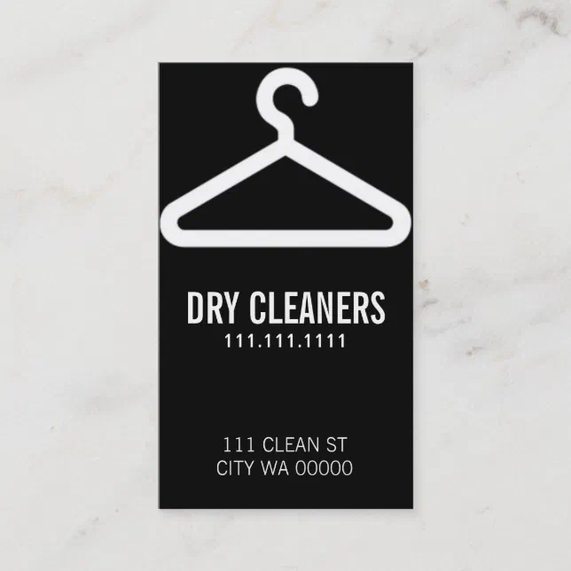 Cleaners Dry Cleaning Business Card Template | Zazzle
