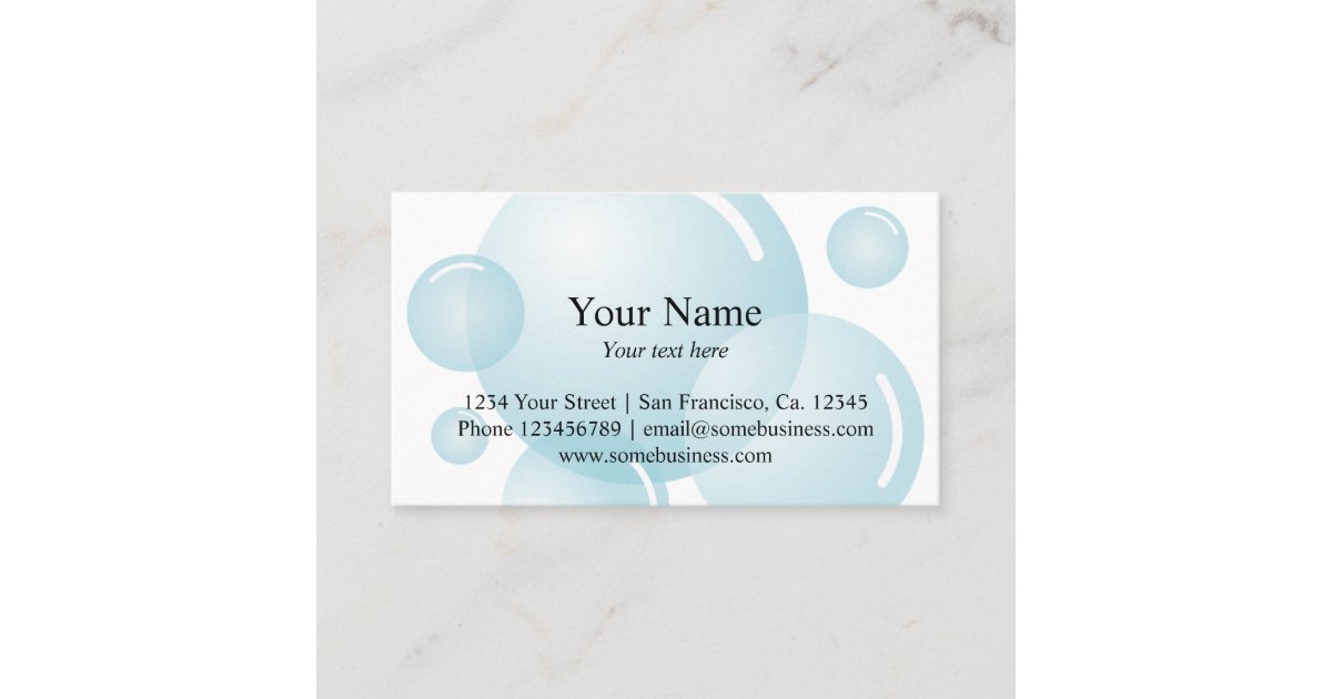 Cleaning business card template | Soap bubbles | Zazzle