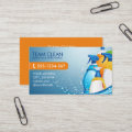 Cleaning Company Professional QR Code Business Card | Zazzle