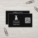 Cleaning Company QR Code Spray Bottle Black Business Card | Zazzle
