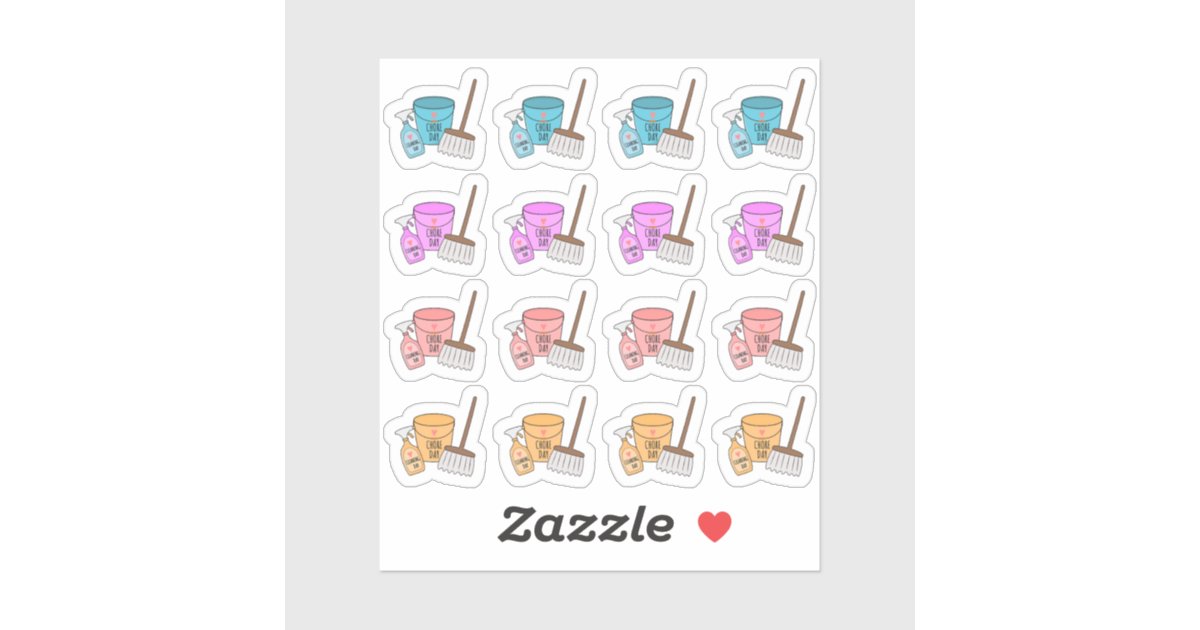 Cleaning House Chores Day Housework Bujo Planner Sticker | Zazzle