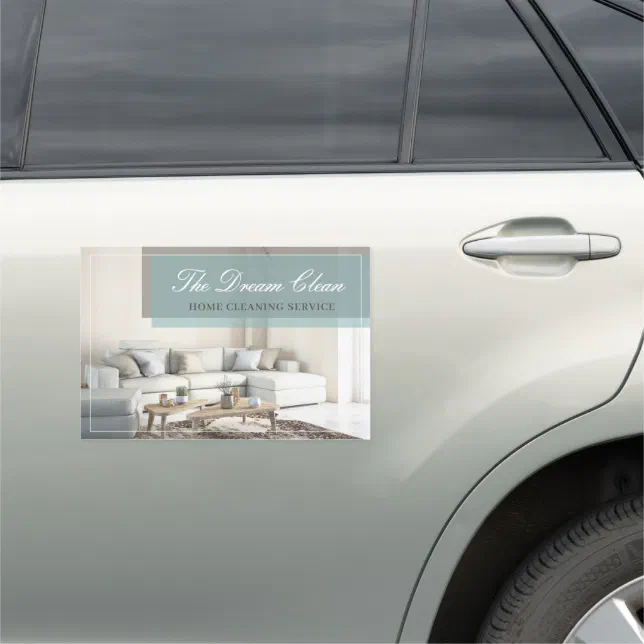 Cleaning House Housekeeping Service Modern Car Magnet | Zazzle