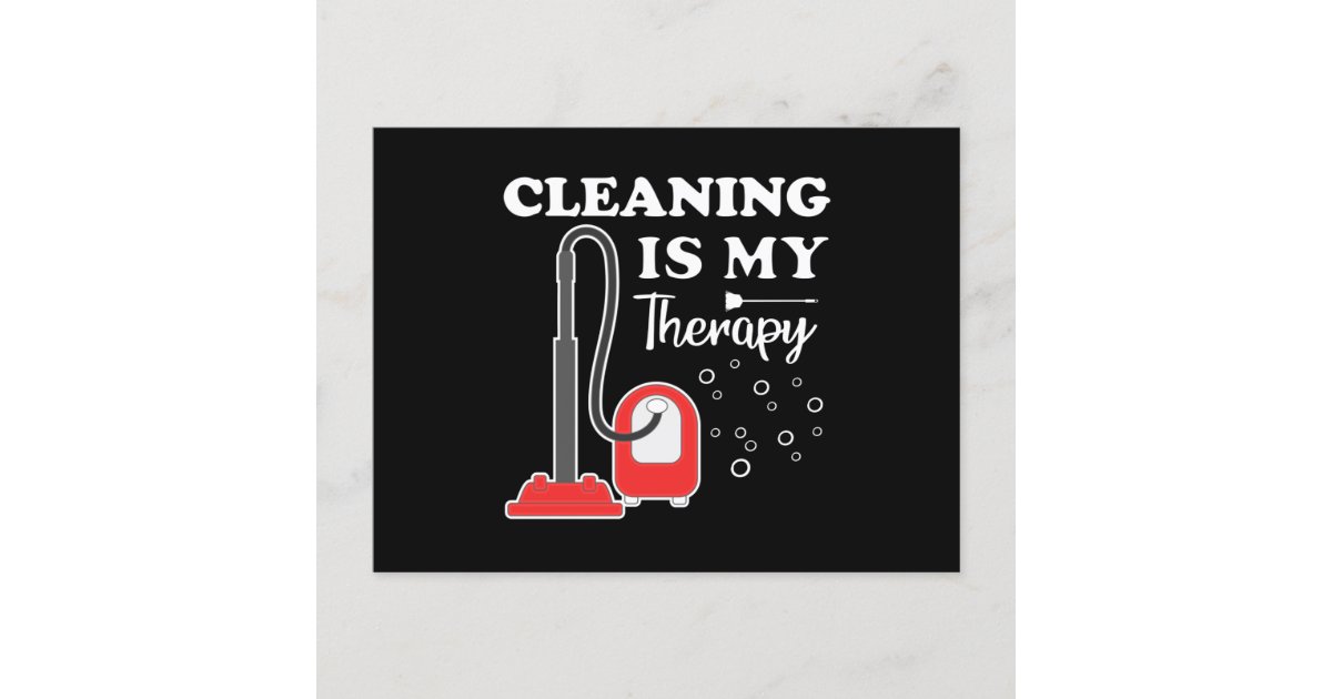 Cleaning Is Therapy Housekeeper Housekeeping Clean Invitation Postcard ...