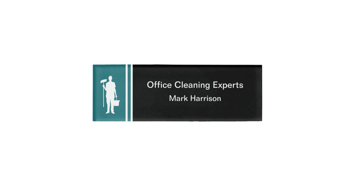 Cleaning Janitorial Services Name Tag | Zazzle
