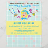 Cleaning Janitorial Tickets Advertising Maid Flyer | Zazzle