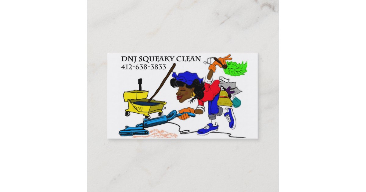 Cleaning lady business card | Zazzle
