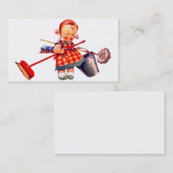 cleaning lady business card | Zazzle