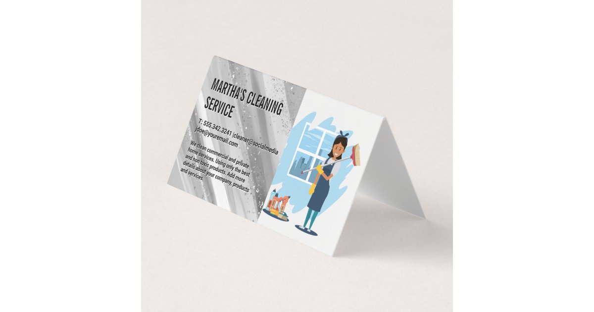 Cleaning Lady | Maid Business Card | Zazzle