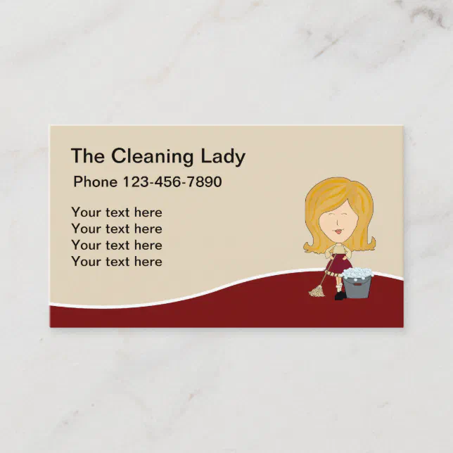 Cleaning Lady Professional Design Business Card | Zazzle