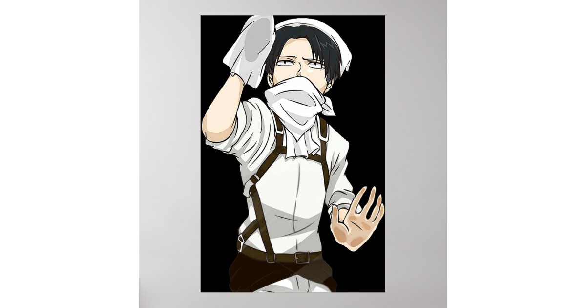 Cleaning Levi Attack on Titan Poster | Zazzle