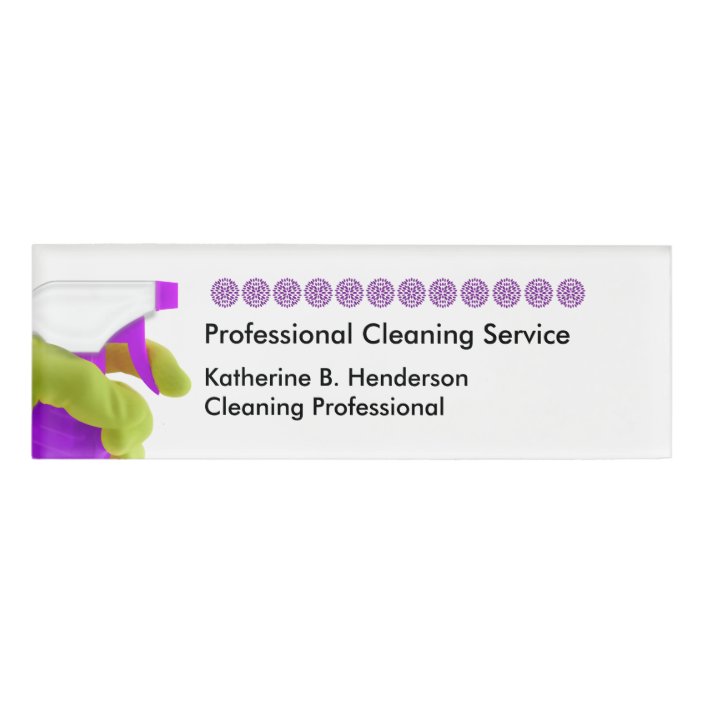 Cleaning Professional Name ID Badges | Zazzle.com