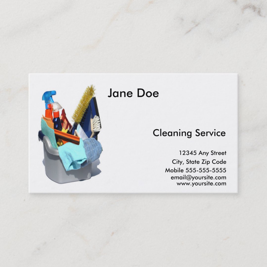 Cleaning Service Business Card | Zazzle