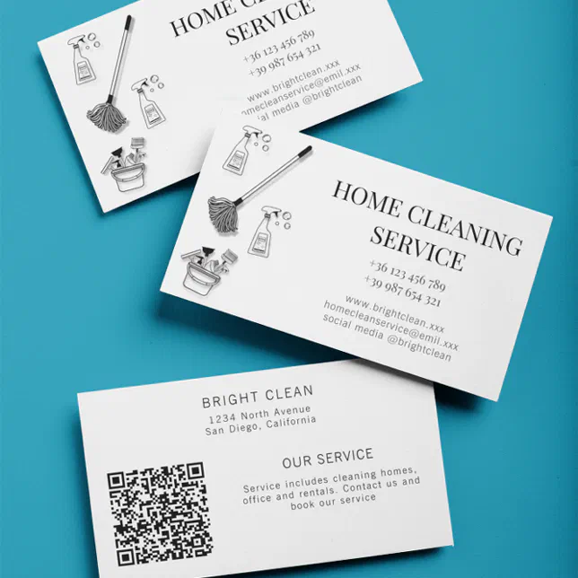 Cleaning Service Business Card | Zazzle