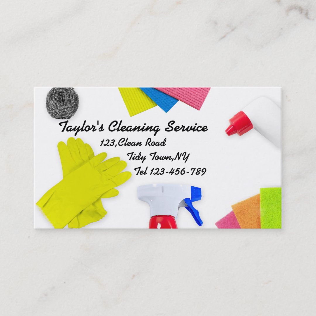 Cleaning Service Business Card Template | Zazzle