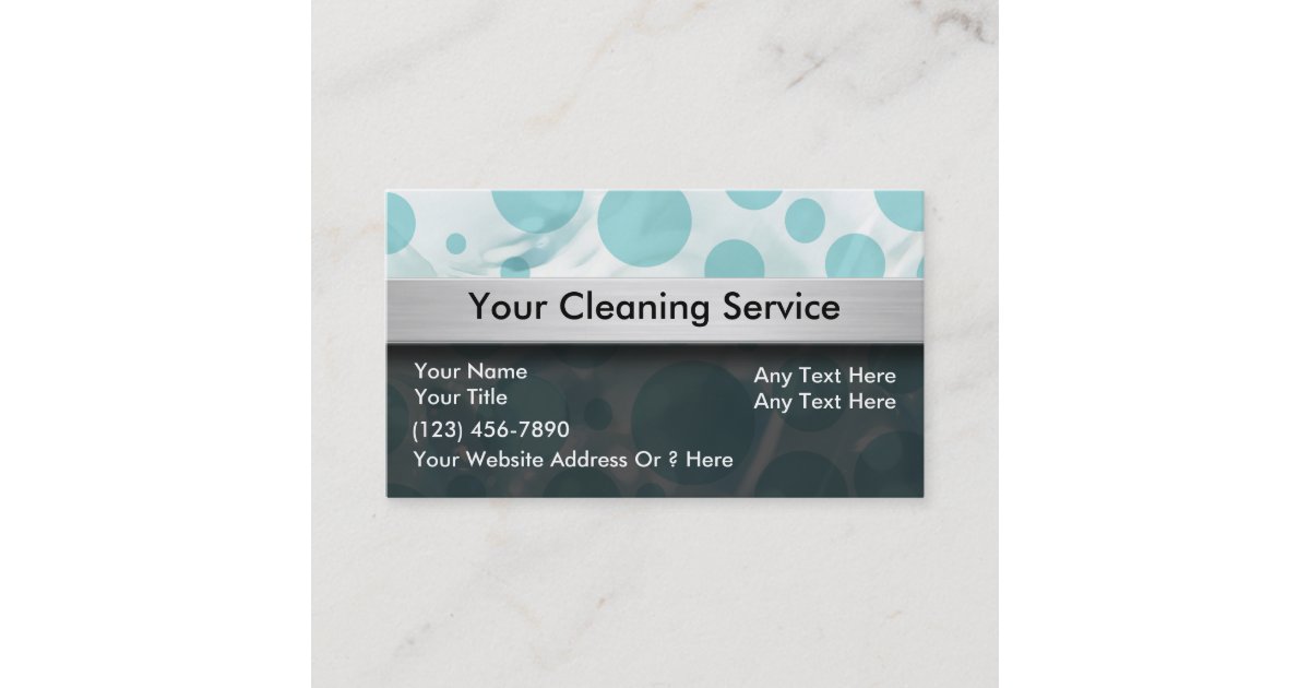 Cleaning Service Business Cards | Zazzle
