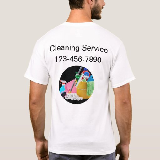 Cleaning Service Business Logo Work Shirts | Zazzle