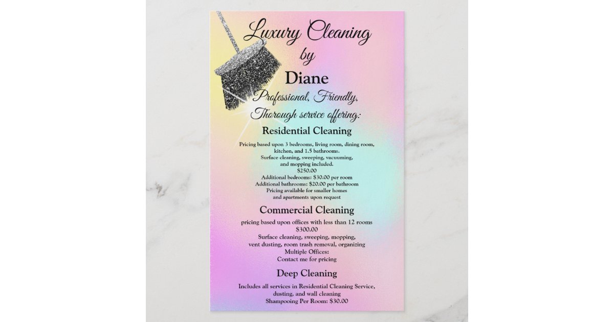 Cleaning Service House Office Keeping Maid Flyer | Zazzle