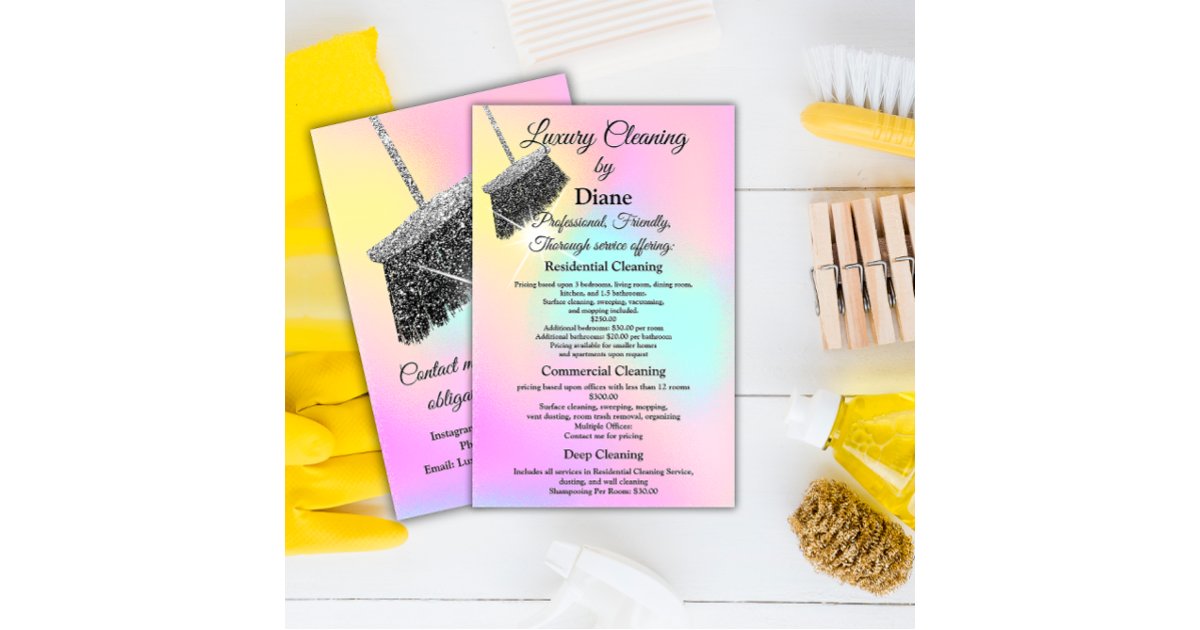 Cleaning Service House Office Keeping Maid Flyer | Zazzle