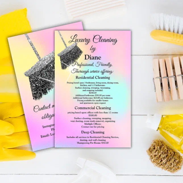 Cleaning Service House Office Keeping Maid Flyer | Zazzle