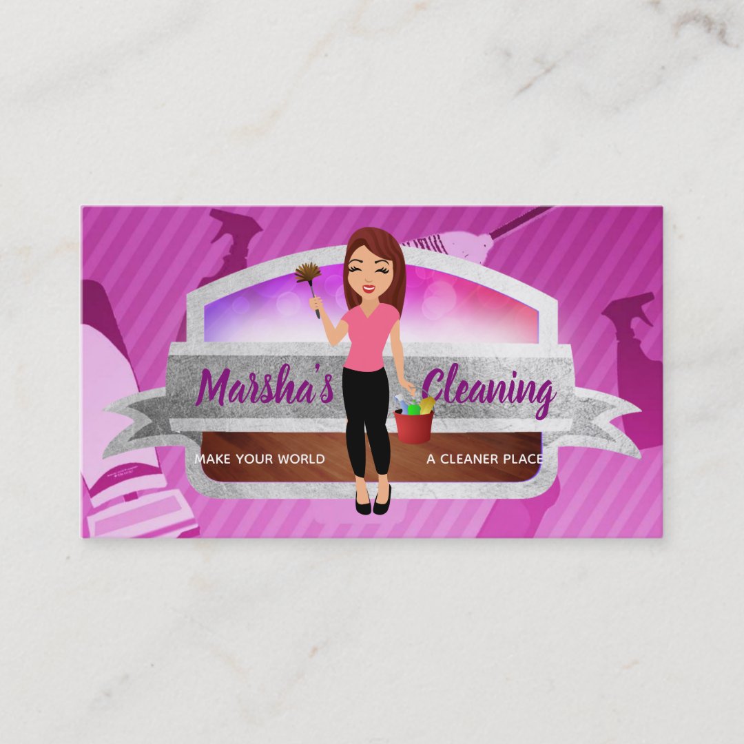 Cleaning Service logo Business Cards | Zazzle