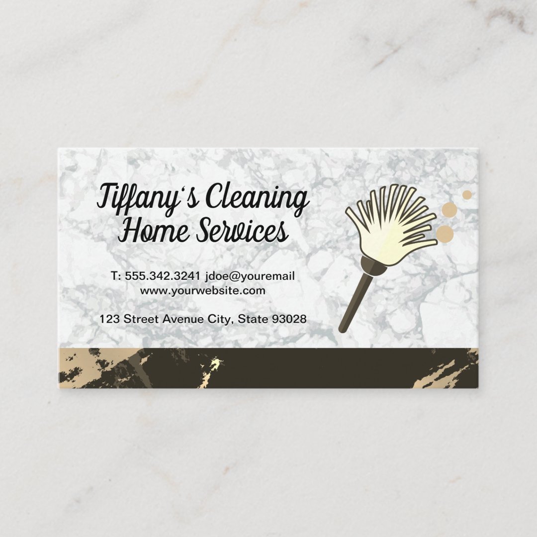 Cleaning Service | Maid | Duster Business Card | Zazzle