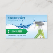 Cleaning Service Professional Blue Water Bubbles Business Card | Zazzle
